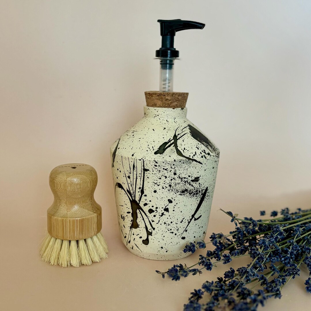 Handmade Ceramic Reusable Soap Dispenser, Dish Soap, Hand Soap ...