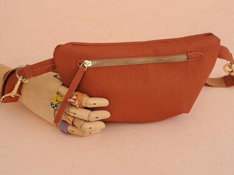 Small Leahter Brown Fanny Pack/hip Bag for Women/ Leather Crossbody Bag ...