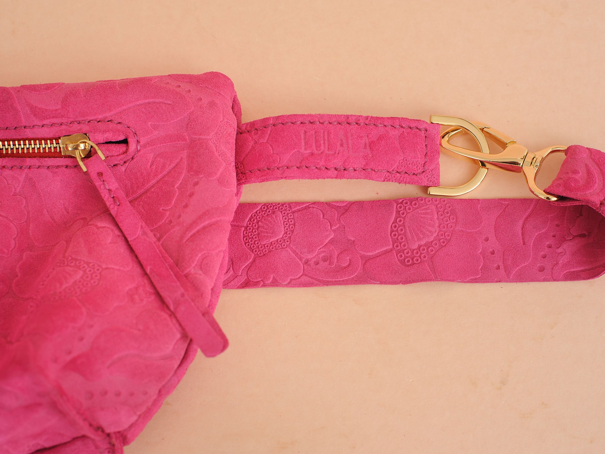 Cute Pink Bag/ Hand Stitching Leahter Pink Bag/hip Bag for - Etsy