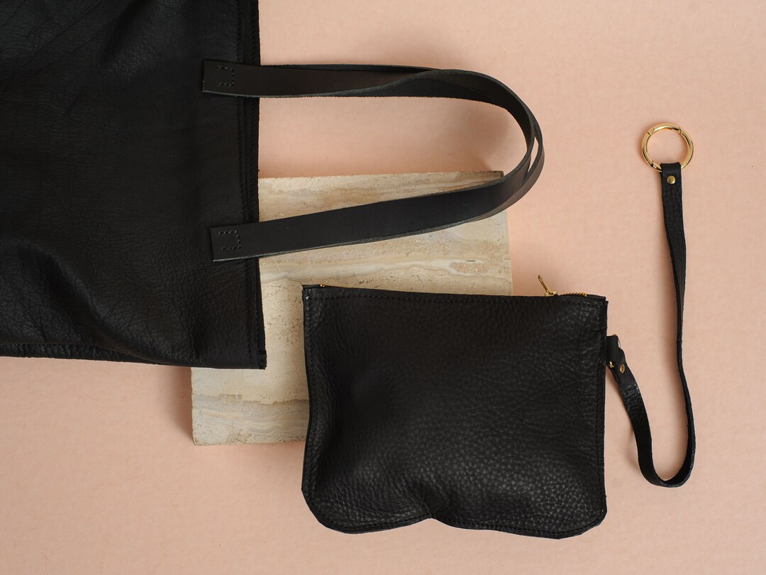 Black SHOPPER Bag - Big Shoulder Bag - Travel Bag - Shopping Bag ...