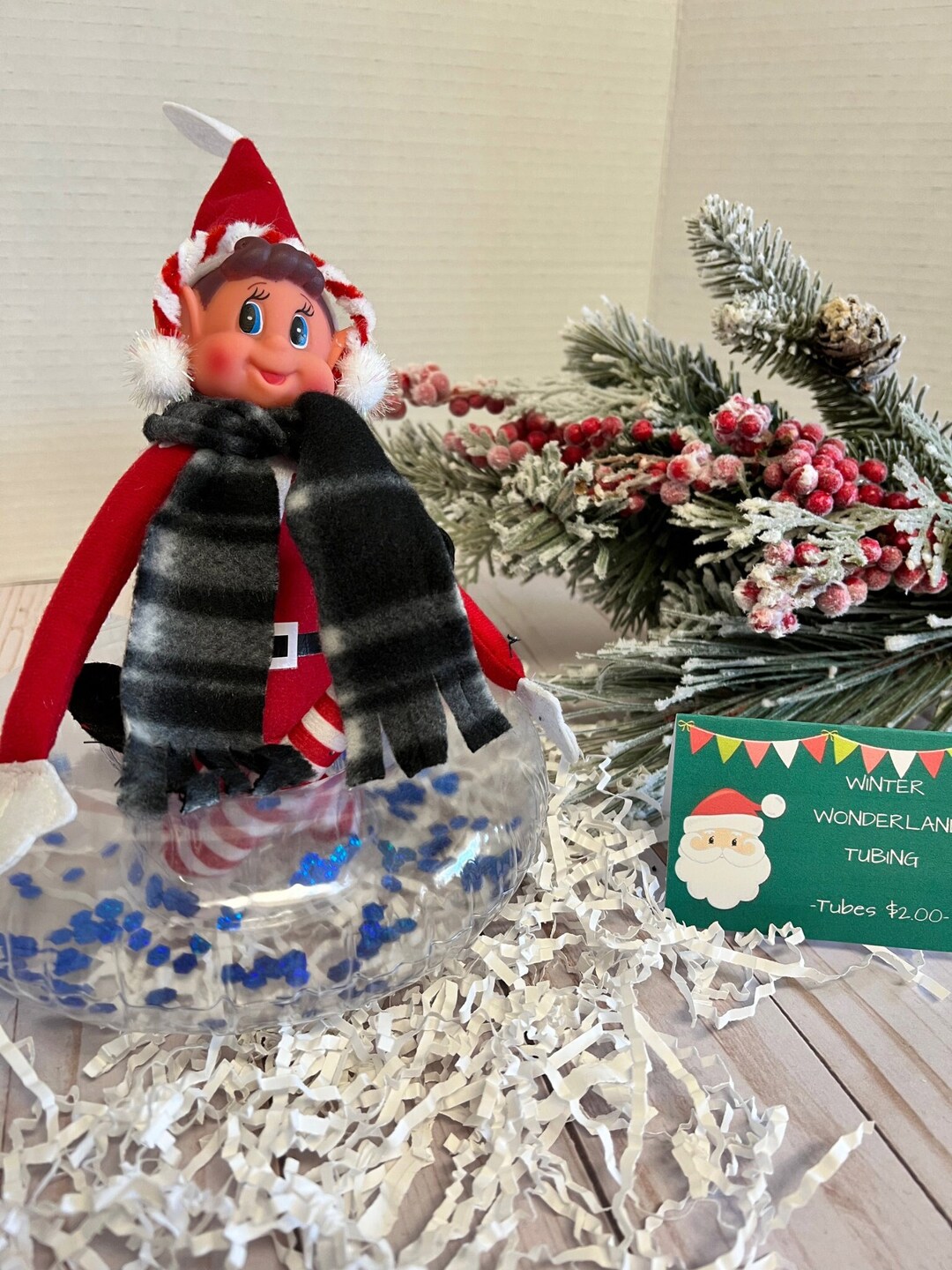 Winter Wonderland Tubing Elf Scene Kit - Etsy UK