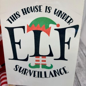 Elf Surveillance Sign: Christmas Elf Kit Prop (7x4 Inch) - Etsy