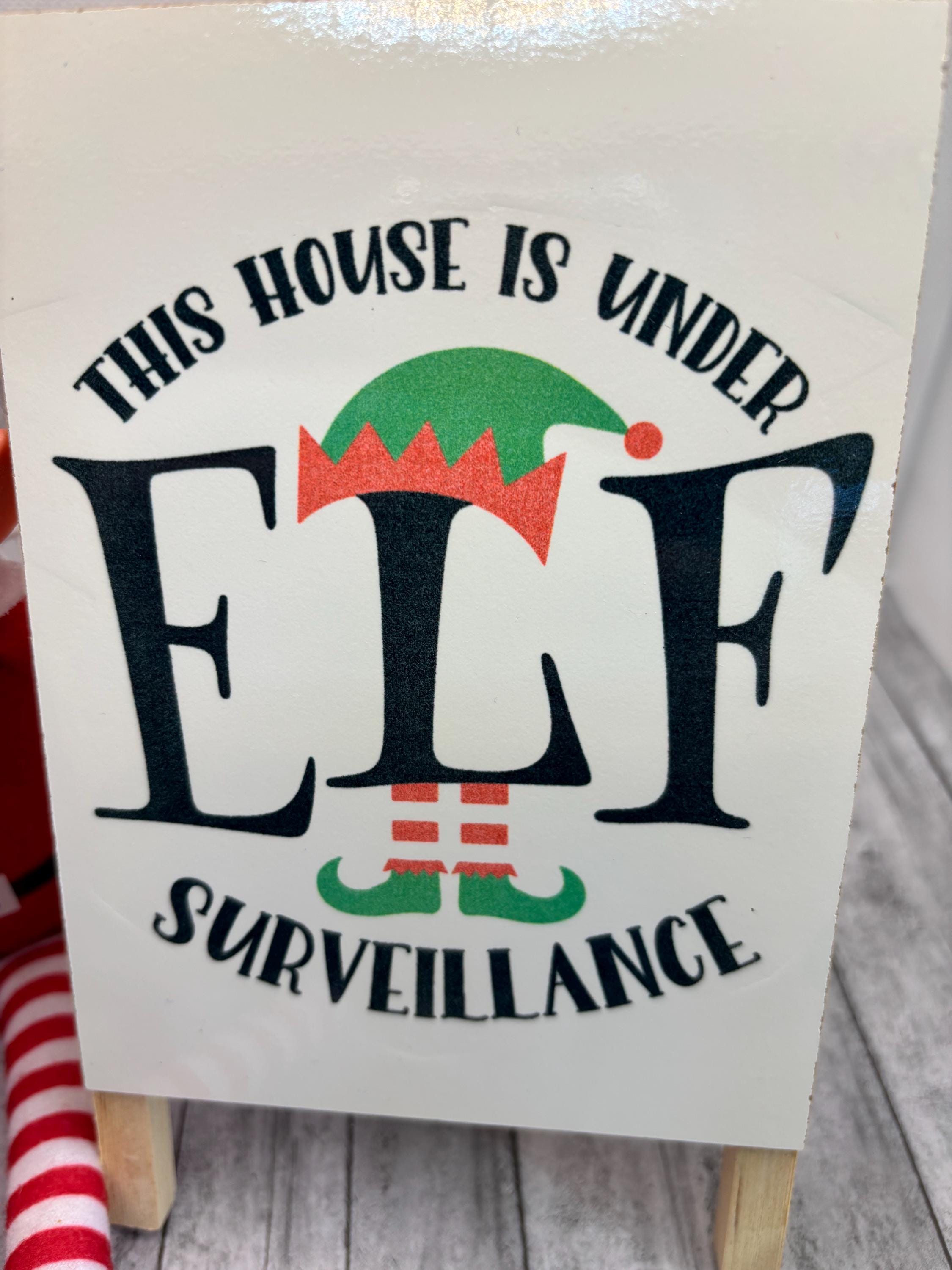 Elf Surveillance Sign: Christmas Elf Kit Prop (7x4 Inch) - Etsy