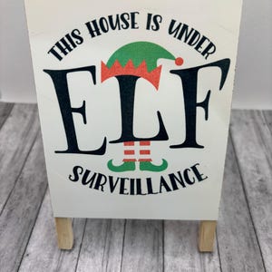 Elf Surveillance Sign: Christmas Elf Kit Prop (7x4 Inch) - Etsy