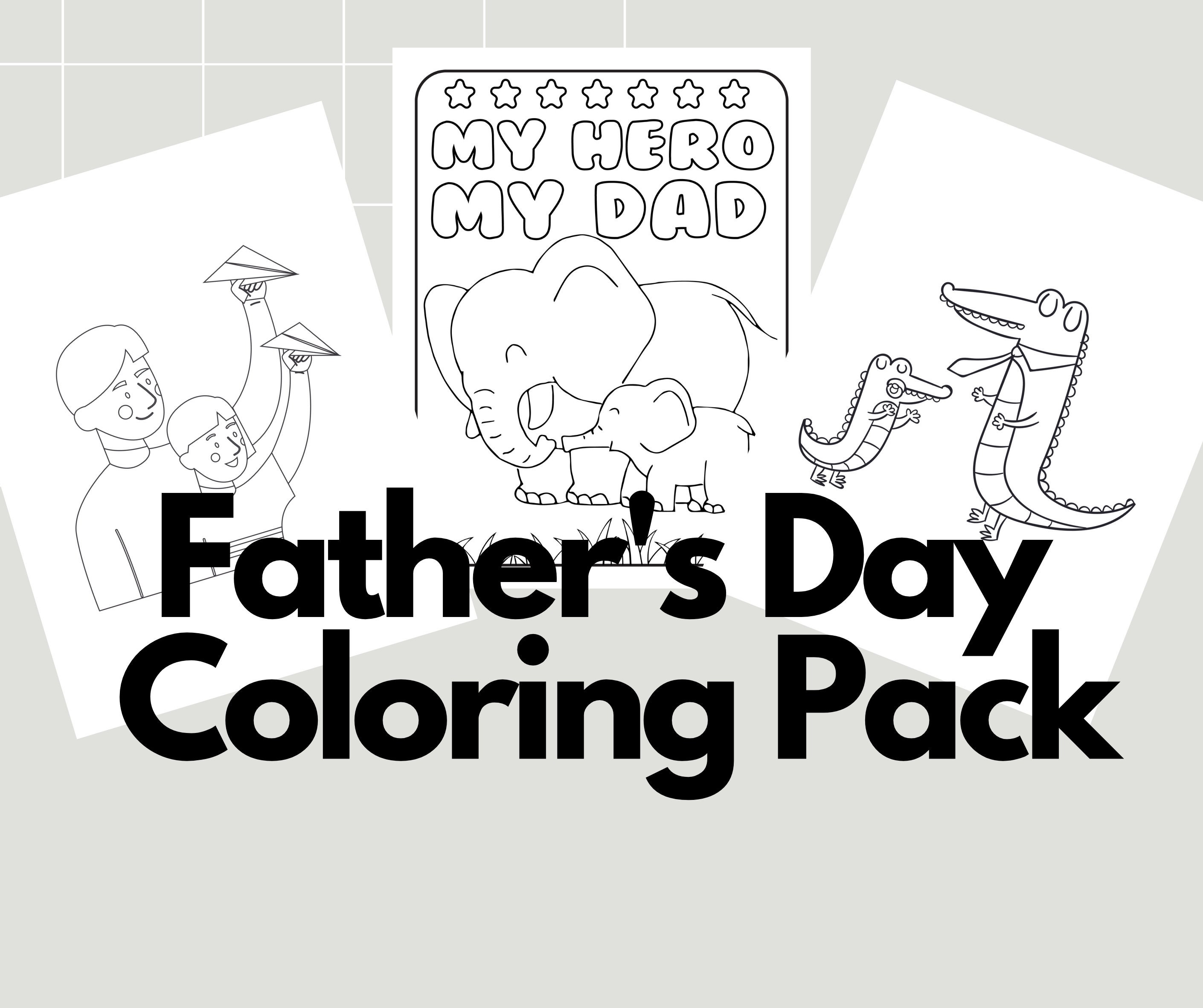 Father's Day Coloring Pack - Etsy