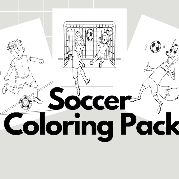 Soccer Coloring Book - Etsy