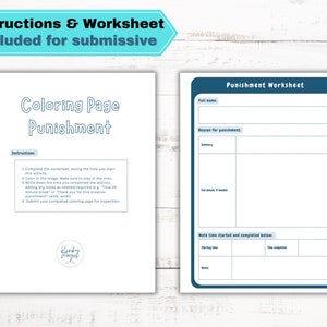 Punishment Coloring Page - Kinky Punishment - Lines - Etsy