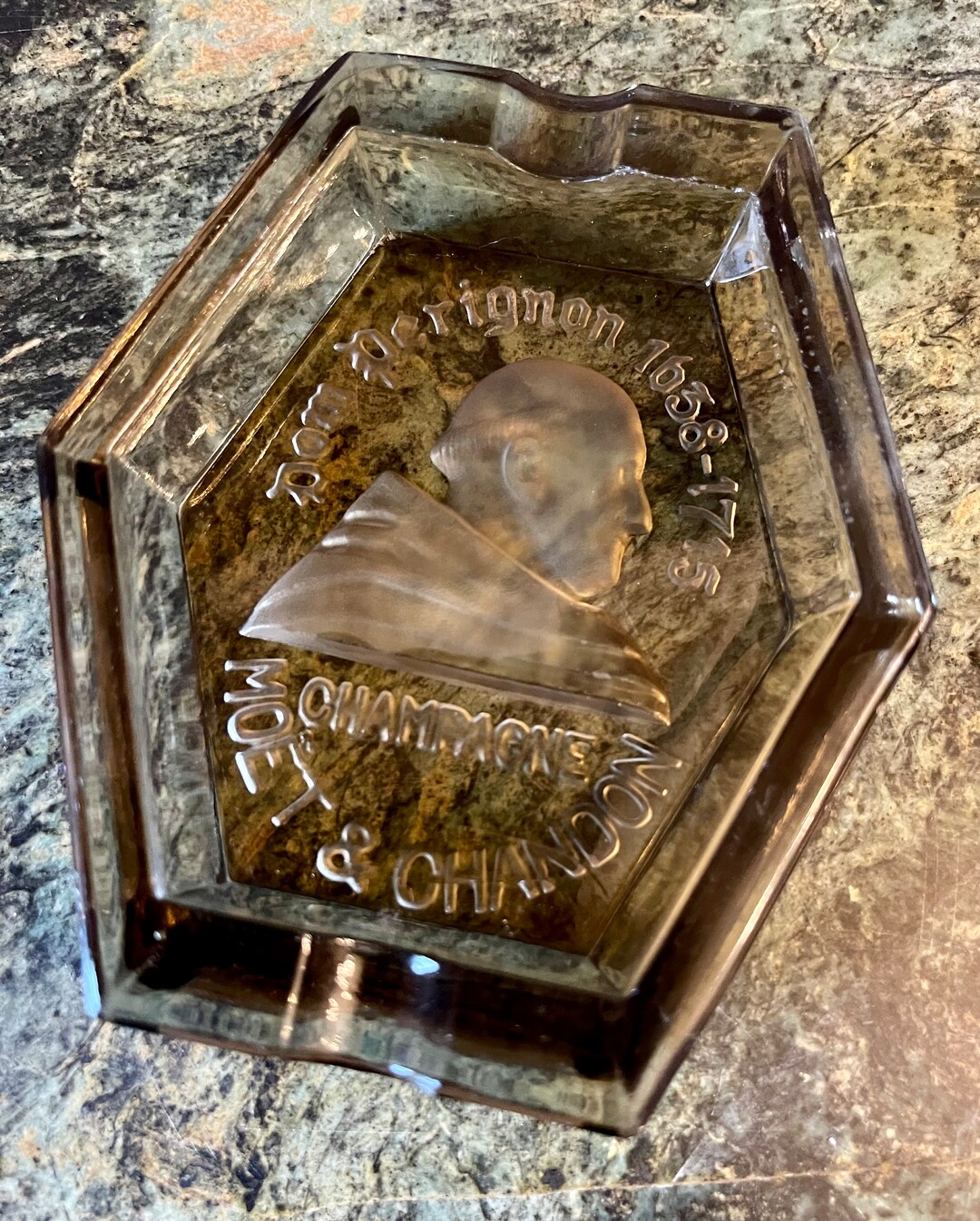 RARE . Wonderful Glass Ashtray Vintage Champagne Dom Pérignon - in ...