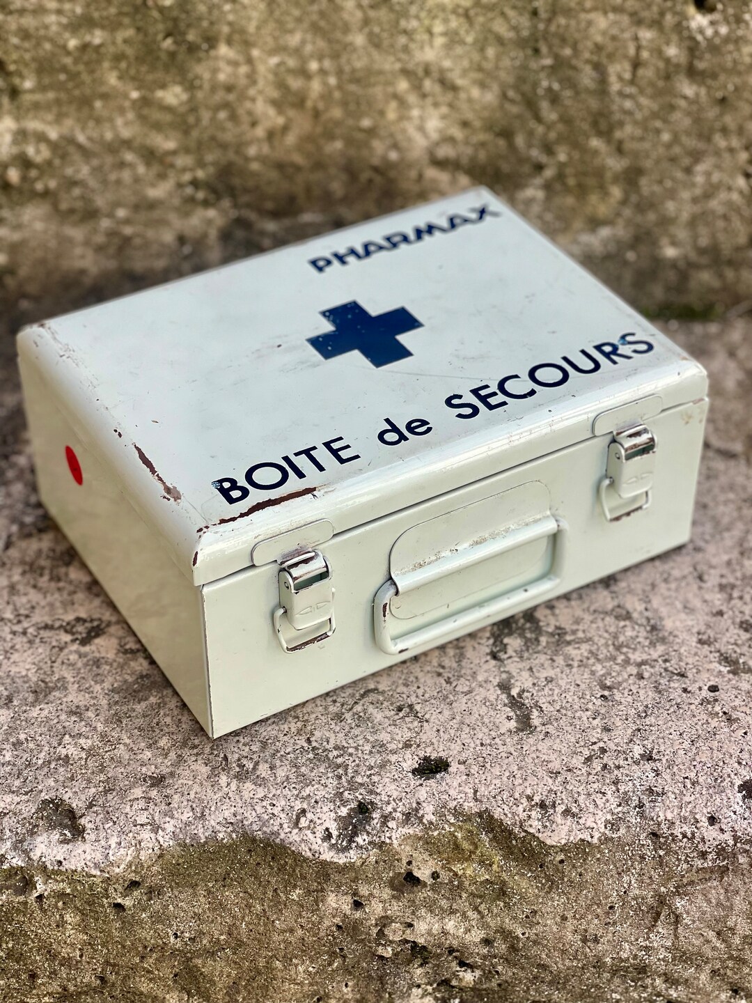 Vintage French Metal First Aid Kit Box - Etsy