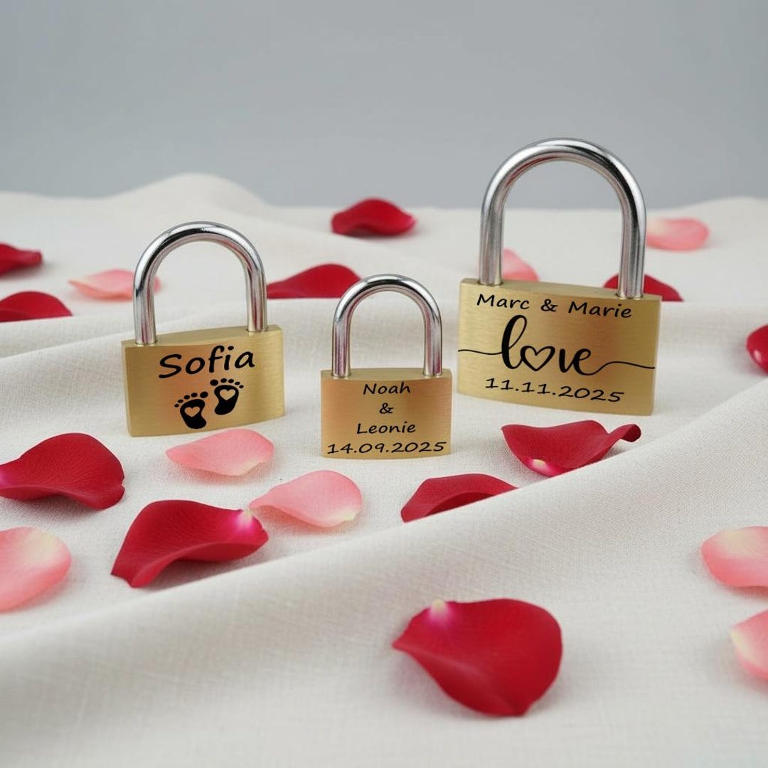 Personalized Love Lock, Engraved Padlock, Gift for Couples, Wedding ...
