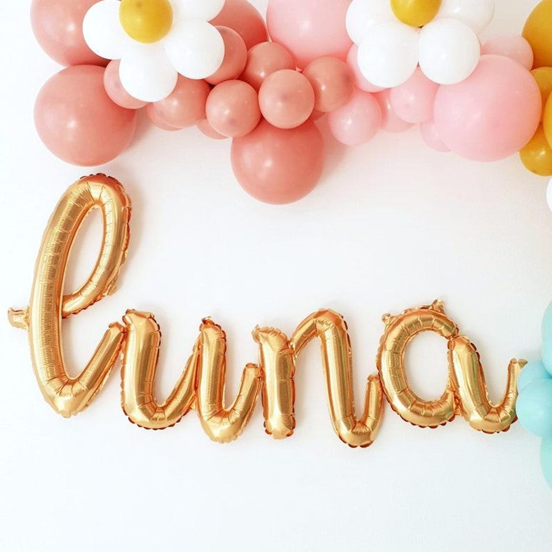 Cursive Letter Balloons, Script Letter Balloons, Custom Name Balloons ...