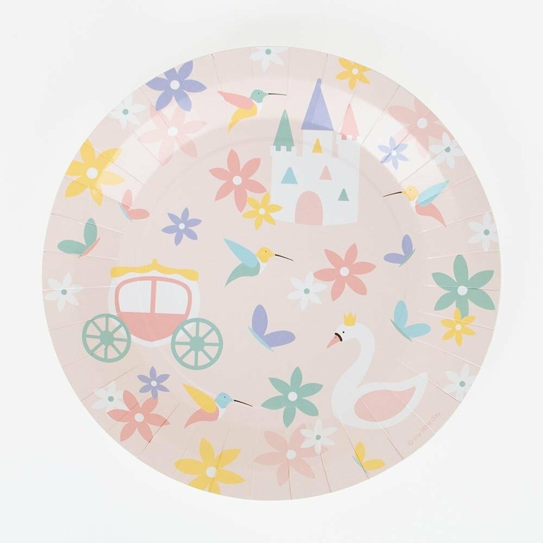 Princess Party Plates, Princess Birthday Decor, Princess Themed ...