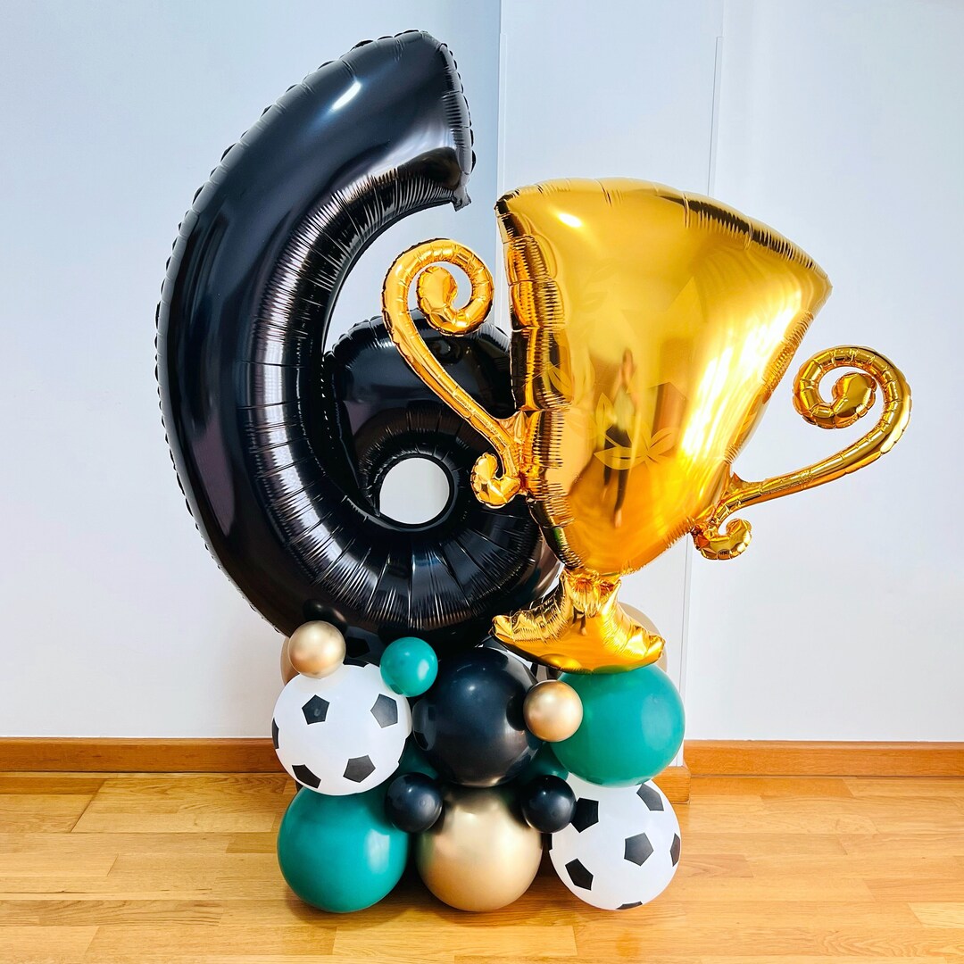 DIY Soccer Balloon Sculpture, Soccer Birthday Decorations, Soccer ...