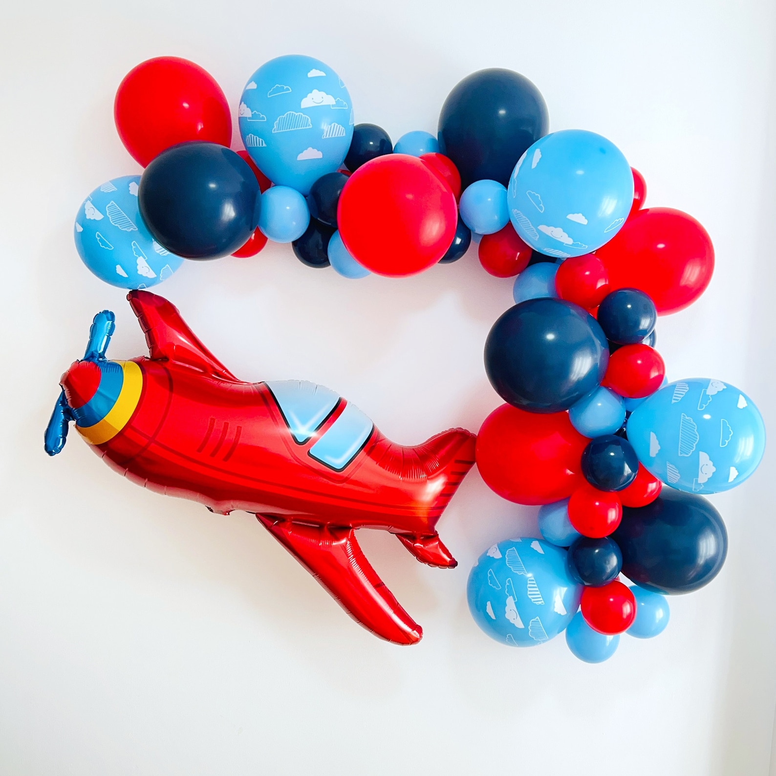 Airplane Balloon Garland, Airplane Themed Birthday, Time Flies First ...