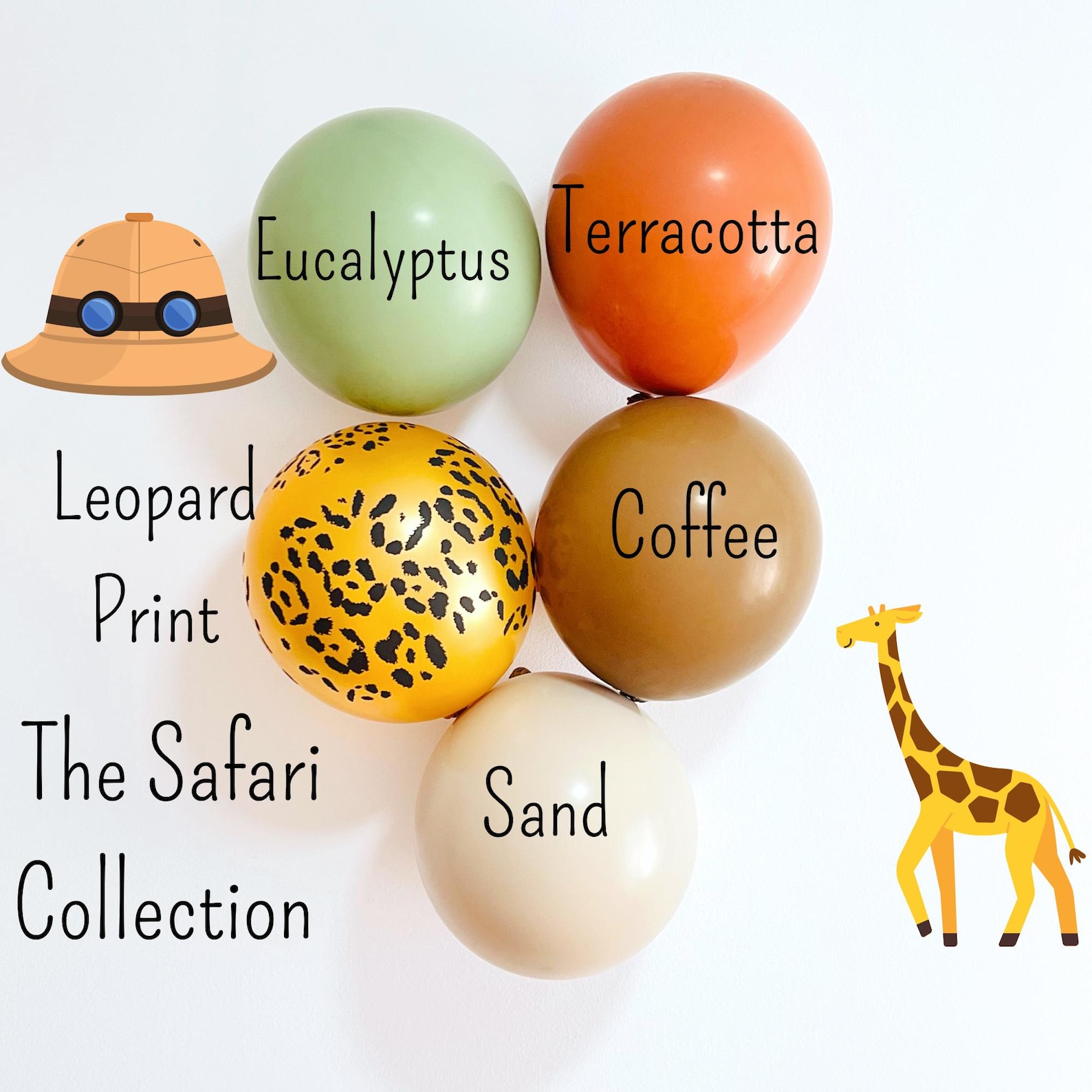 Safari Balloon Garland, Safari Balloons, Safari Birthday Decorations ...