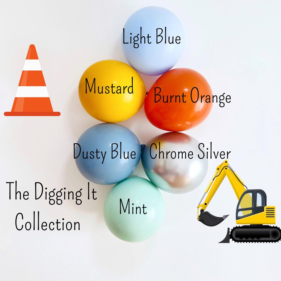 Under Construction Balloon Garland, Construction Themed Birthday ...