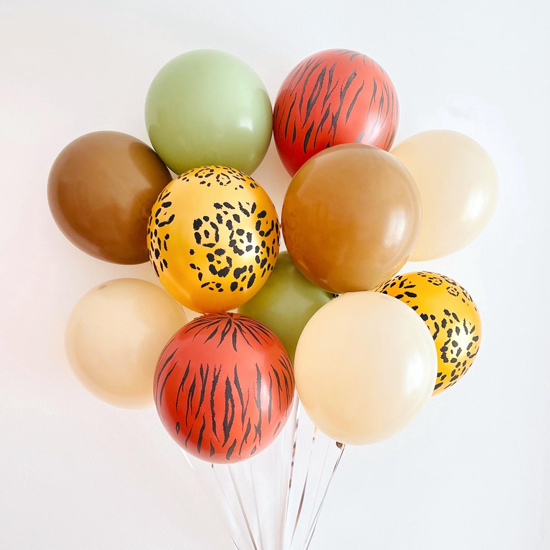 Safari Balloon Bouquet, Safari Birthday Decorations, Wild One Birthday ...