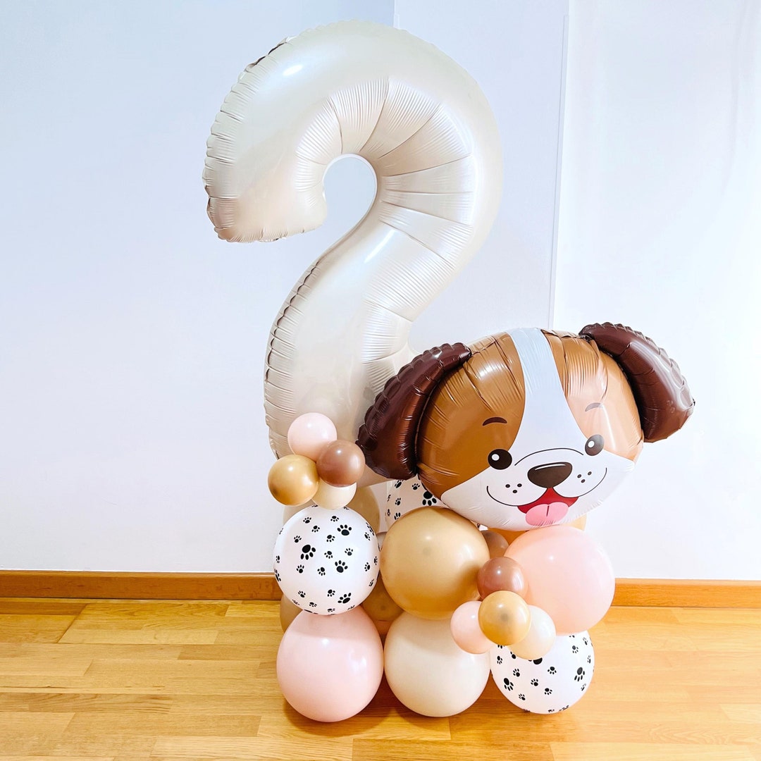DIY Puppy Balloon Sculpture, Puppy Birthday Decorations, Puppy Balloon ...
