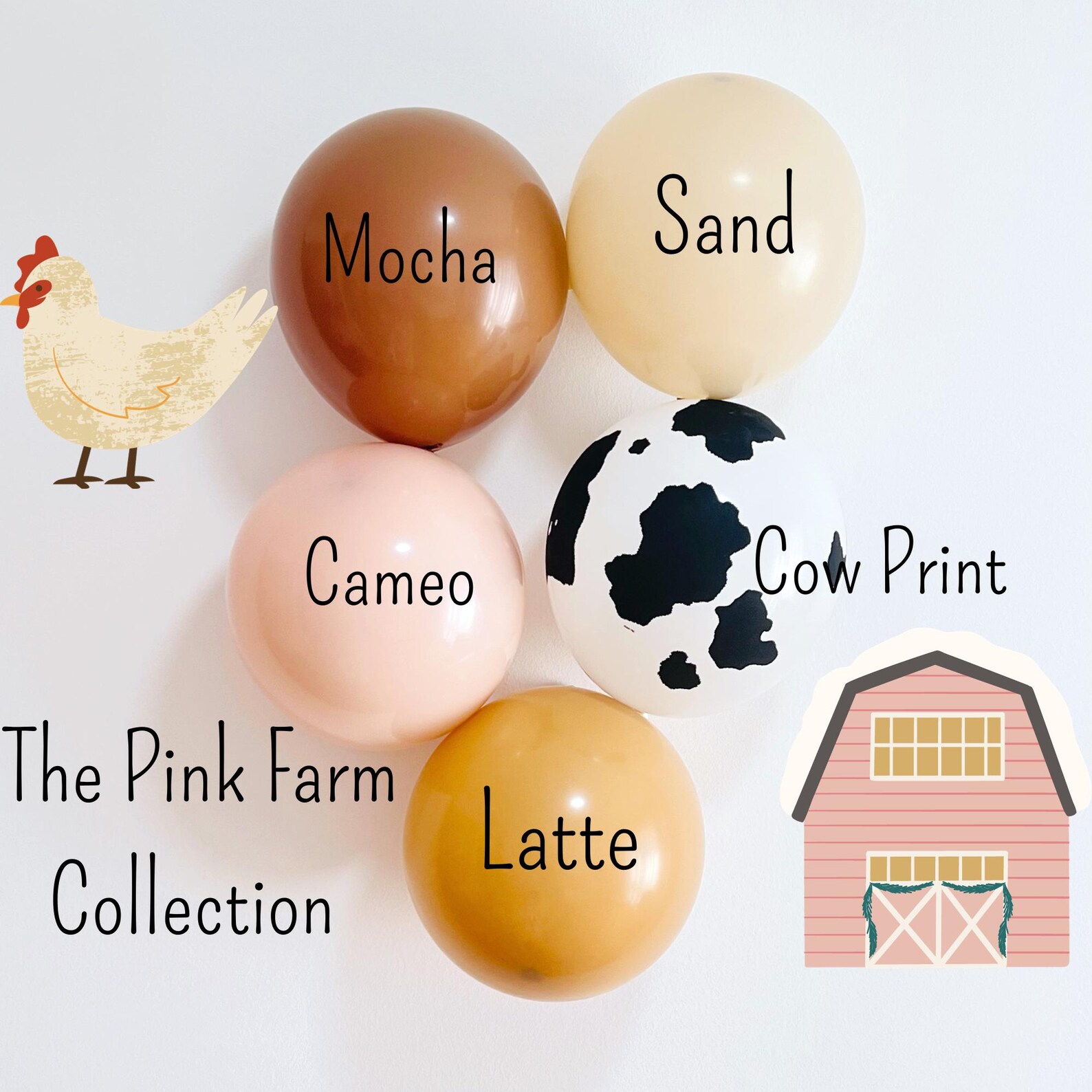 Farm Balloon Garland, Barnyard Balloon Garland, Farm Balloons, Cowgirl ...