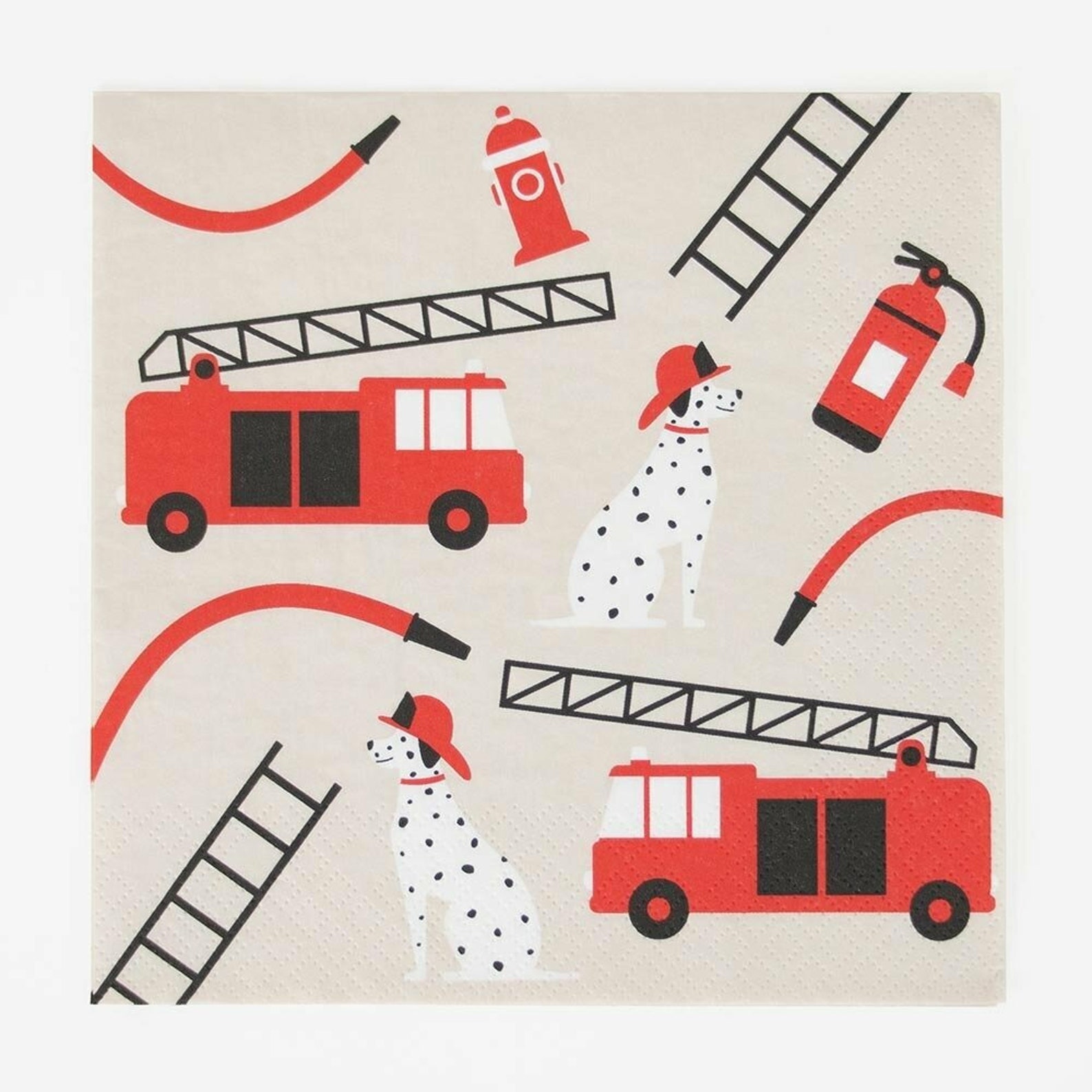 Firefighter Party Napkins, Firetruck Paper Napkins, Fire Engine ...