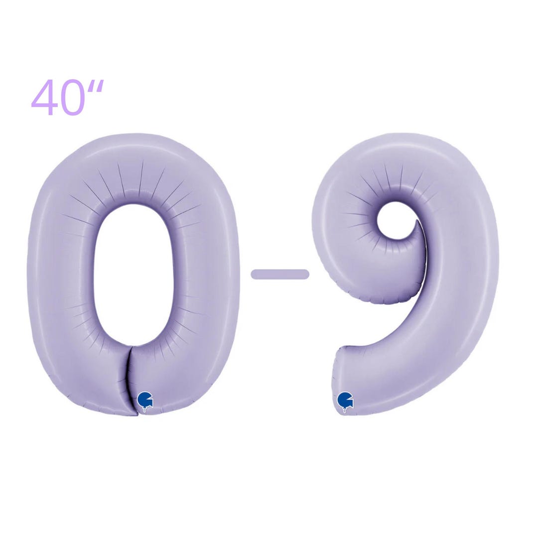 Satin Lilac Number Balloon, Jumbo Number Balloons, Birthday Photo Prop ...
