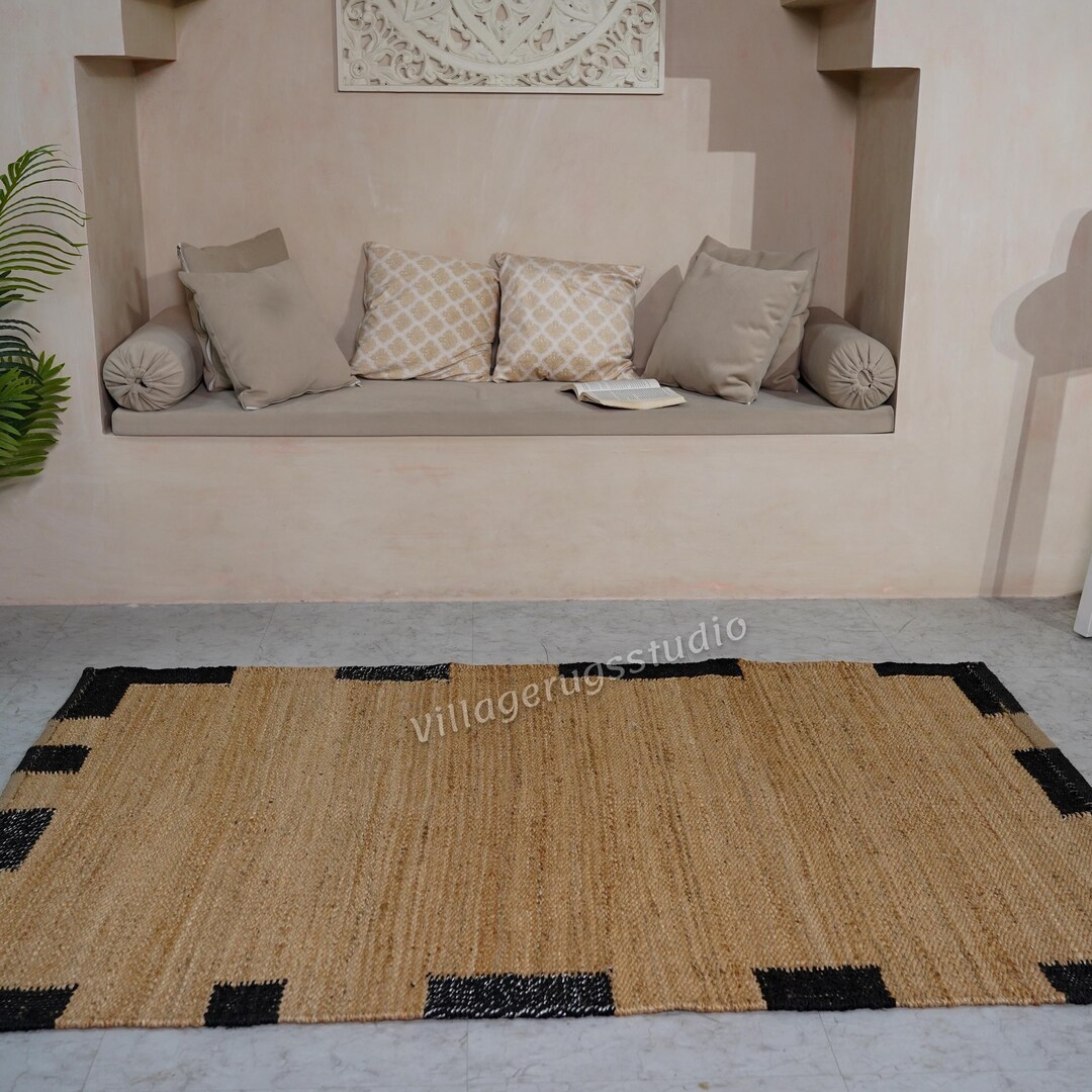 Handmade Jute Rug Chunky Jute Area Rug, Handcrafted, Farmhouse Jute Rug ...