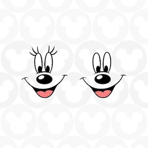 Mickey Minnie Mouse, Smiling Face, Lashes, Mouth, Svg Png Formats ...