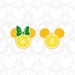 Lemon, Mickey Minnie Mouse, Ears Bow, Summer, Fruit, Svg Png Formats ...