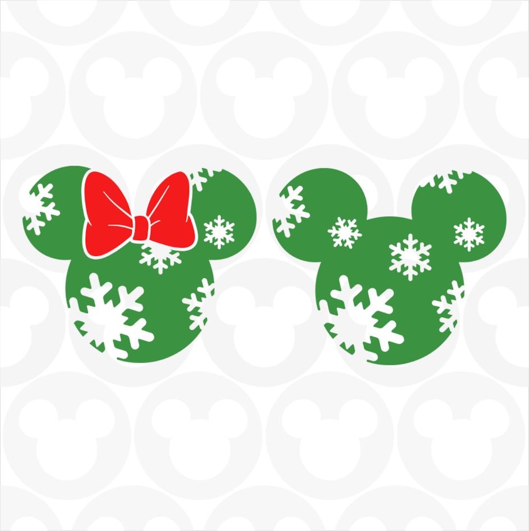 Snowflakes, Christmas, Mickey Minnie Mouse, Snowflake, Ears Head Bow ...