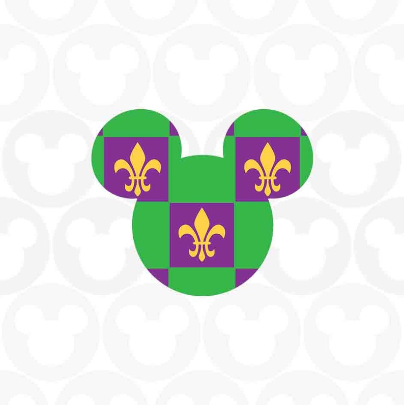 Mardi Gras, Mickey Mouse, Checkered, Ears Head, Festival, Carnival ...