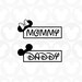Mommy, Daddy, Family, Mickey Minnie Mouse, Mother's Day, Father's Day ...