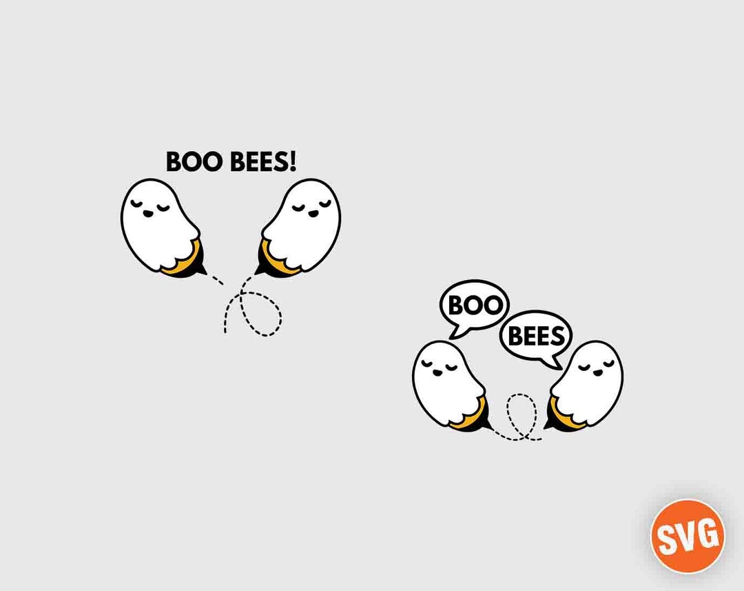 Boobees, Halloween, Ghost, Boo Bees, SVG and Png Fotmats, Instant ...