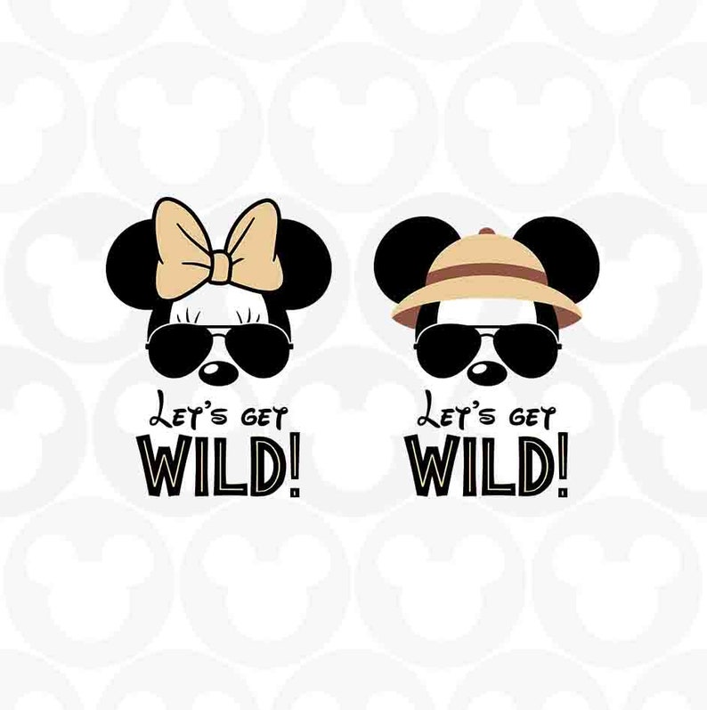 Let's Get Wild Mickey Minnie Mouse Safari Hat Giraffe - Etsy
