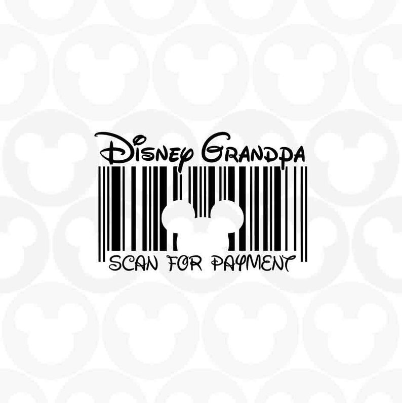 Grandpa Scan for Payment Mickey Mouse Trip Family - Etsy