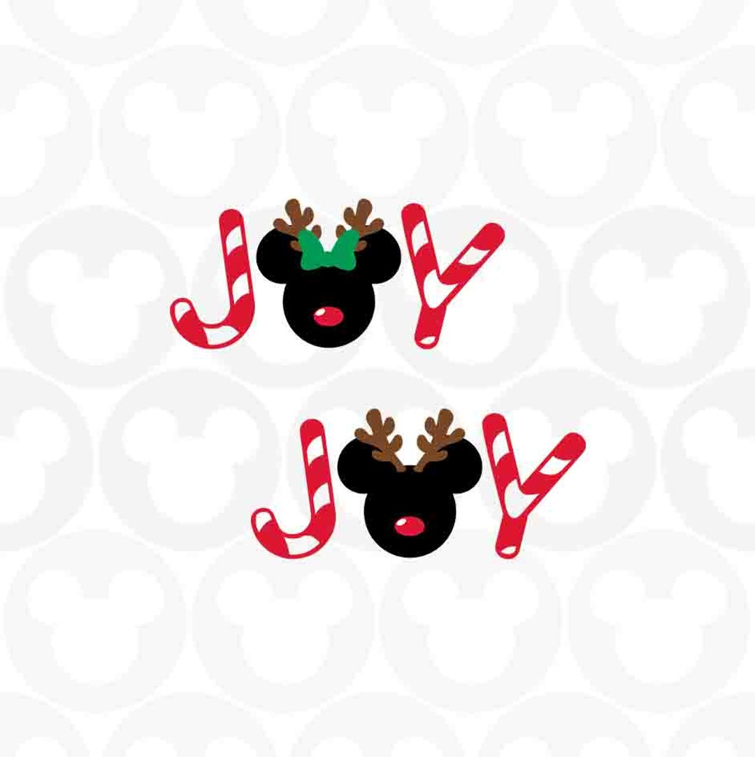 Joy, Reindeer, Christmas, Mickey Minnie Mouse, Svg Png Formats, Instant ...