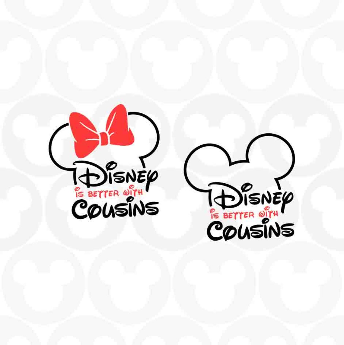 Better With Cousins Mickey Minnie Mouse Family Head Ears - Etsy