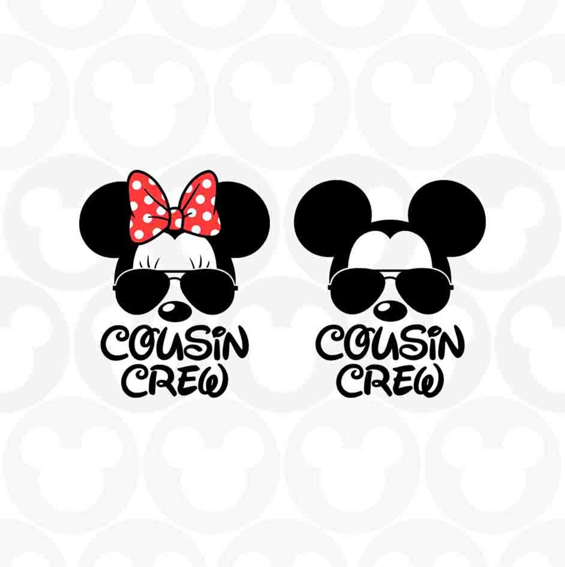 Cousin Crew, Mickey Minnie Mouse, Family, Head Ears Bow Polkadot ...