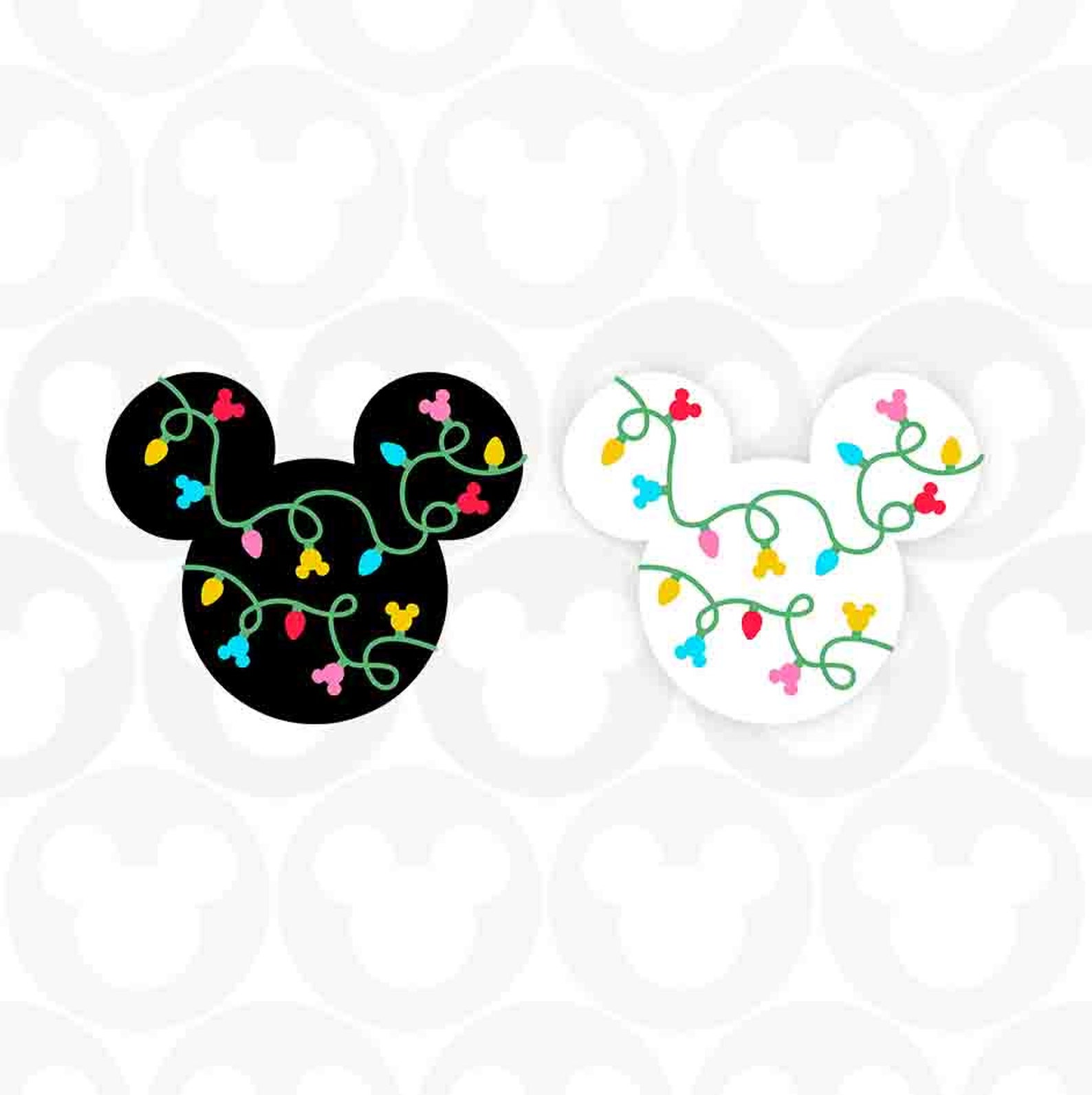 Christmas Lights, Mickey Mouse, Ears Head Light, Holiday String Lights ...