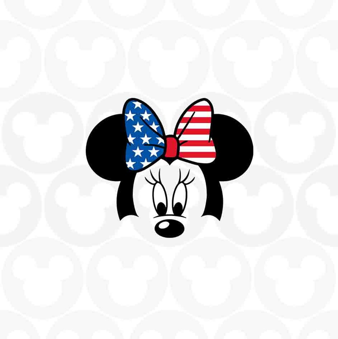 Minnie Mouse, USA, Flag, Independence Day, Svg Png Formats, Instant ...