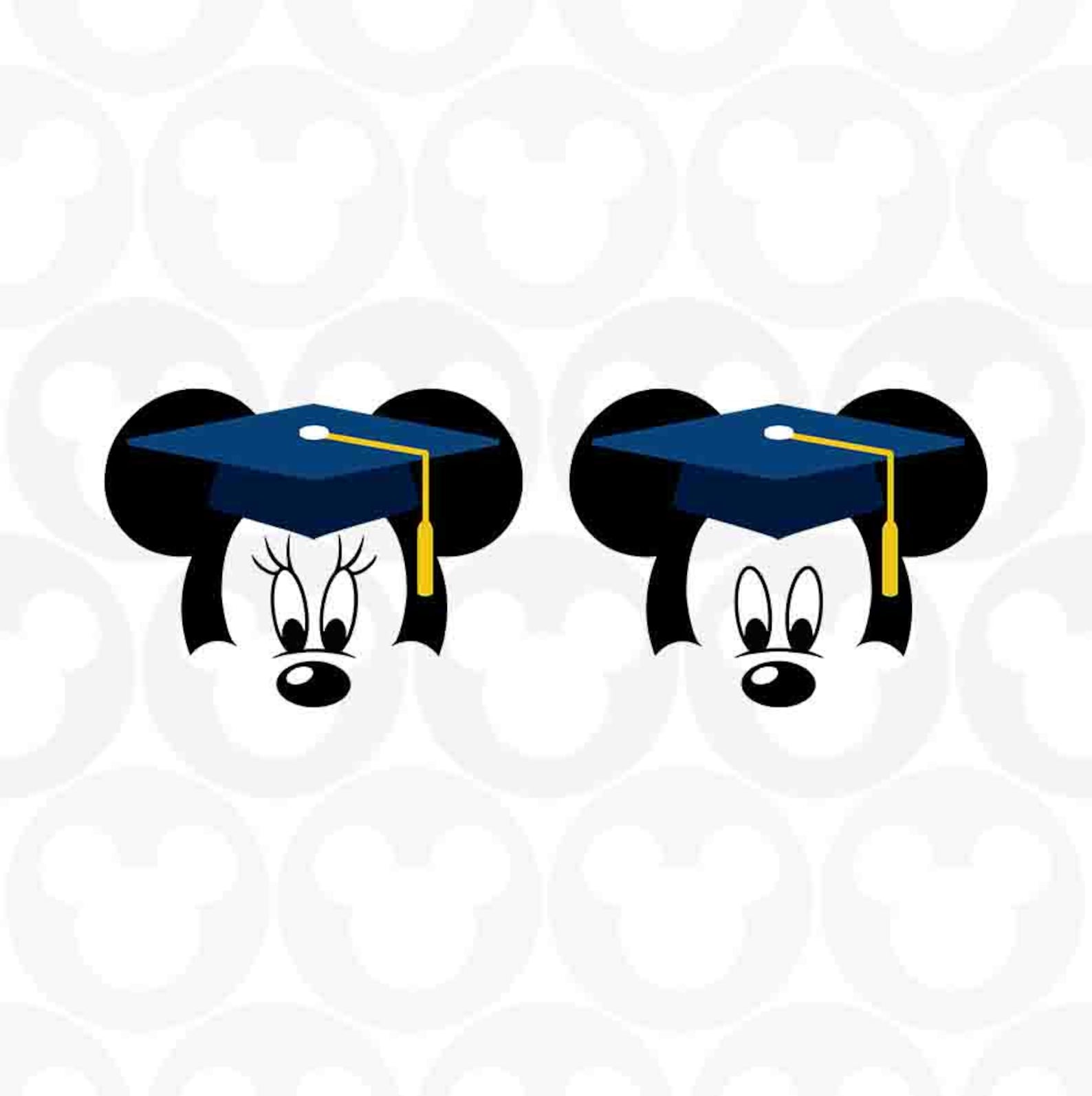 Mickey Minnie Mouse, Graduation Cap, Senior, Ears Bow, Svg Png Formats ...
