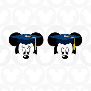 Mickey Minnie Mouse, Graduation Cap, Senior, Ears Bow, Svg Png Formats ...