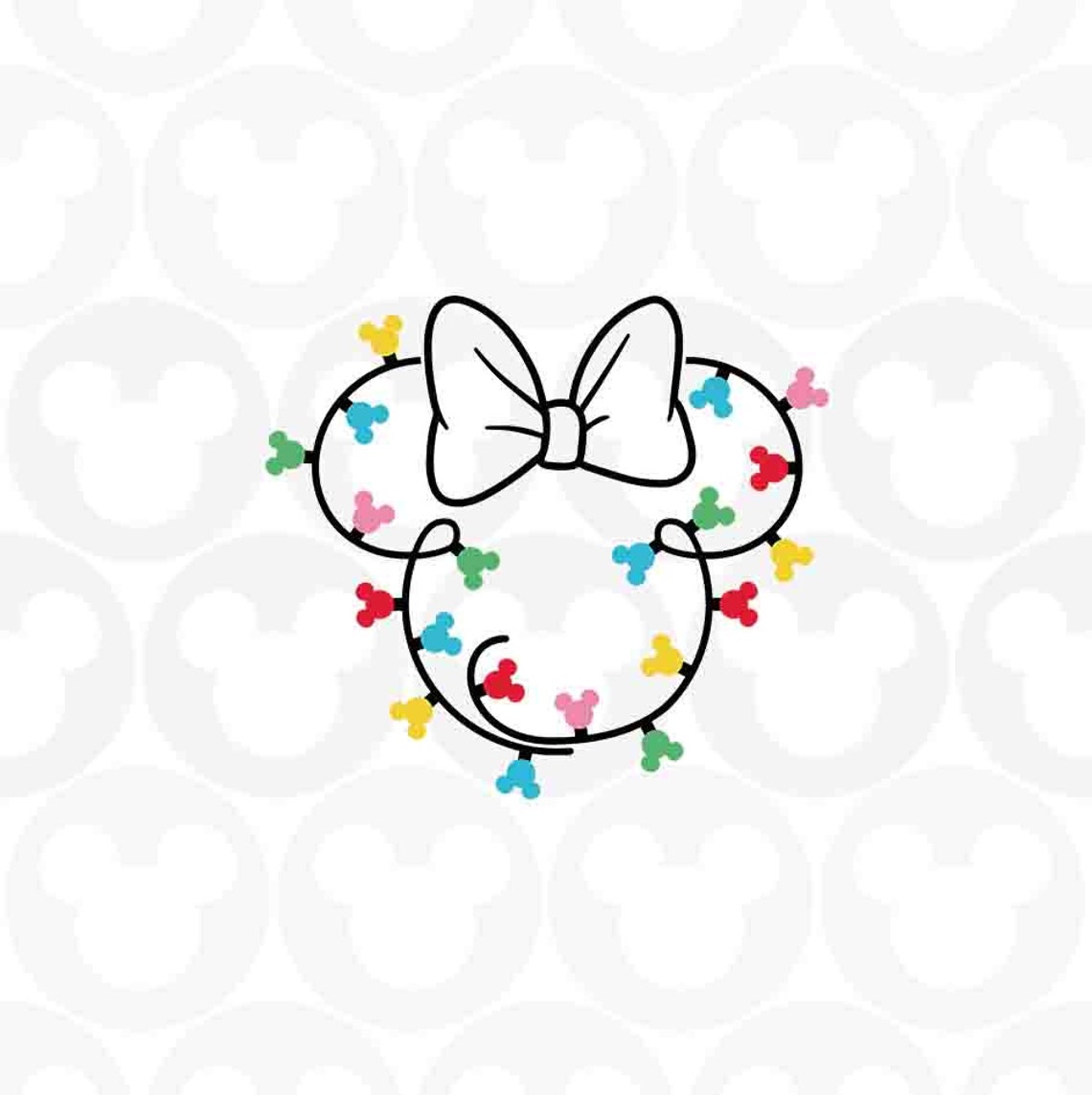 Christmas Lights, Minnie Mouse, Ears Head Bow Light, Holiday String ...