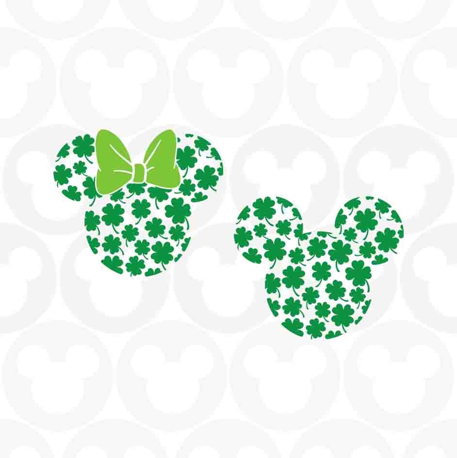 St Patrick's Day, Mickey Minnie Mouse, Clover, Ears Head Bow, Clovers ...