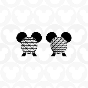 Epcot Ball, Mickey Mouse, World Traveler, Head Ears, Svg Png Formats ...