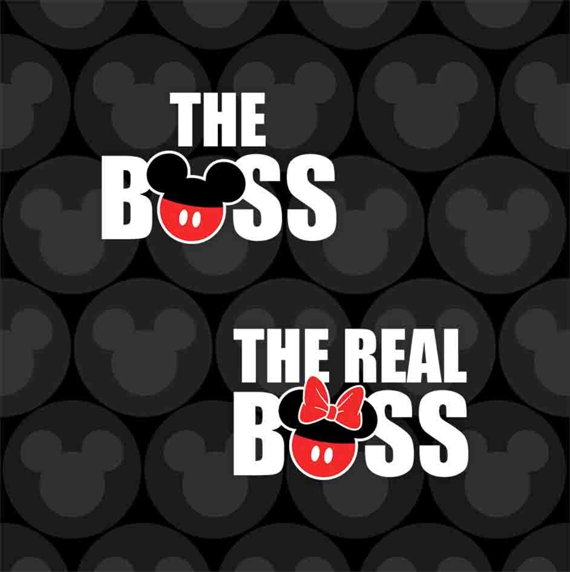 Mickey Minnie Mouse, the Boss, the Real Boss, Coupe Funny, Svg Png ...