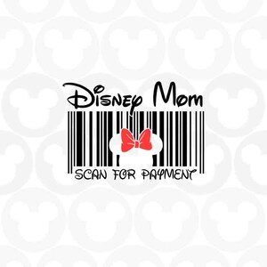 Mom, Scan for Payment, Minnie Mouse, Trip, Family Vacation, Ears Head ...