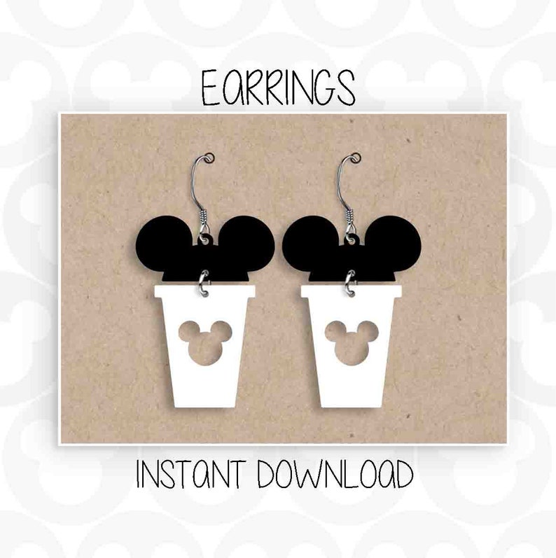 Earrings, Mickey Mouse, Ears Head, Snack, Snacks, Coffee Cup, Svg Png ...