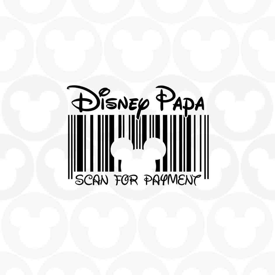 Papa, Scan for Payment, Mickey Mouse, Trip, Family Vacation, Ears Head ...