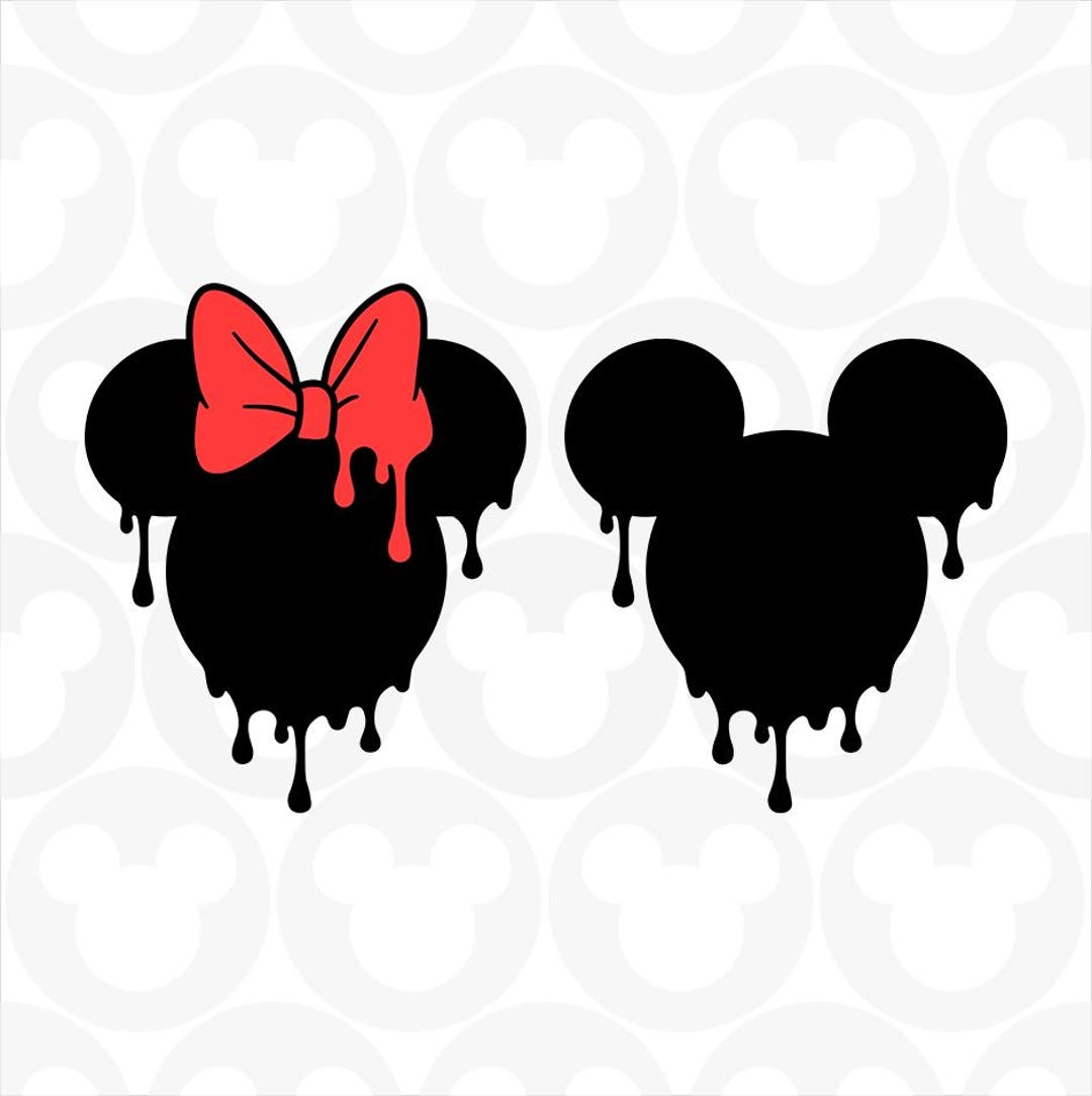 Drip, Mickey Minnie Mouse, Ears Head, Brush, Svg Png Formats, Instant ...