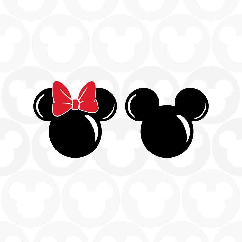 Mickey Minnie Mouse, Head Ears Bow, Svg Png Formats, Instant Download ...